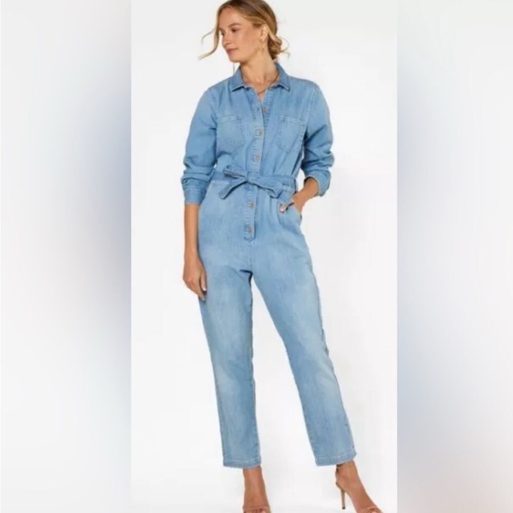 Outerknown Wyatt Jumpsuit Denim‎ Flight Suit Long Sle… - Gem